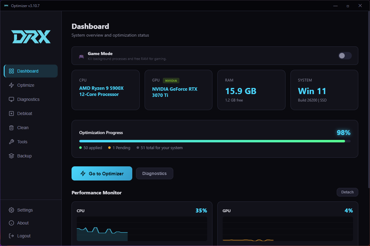 Can My PC Run It? — Free System Requirements Checker | DRX Optimizer